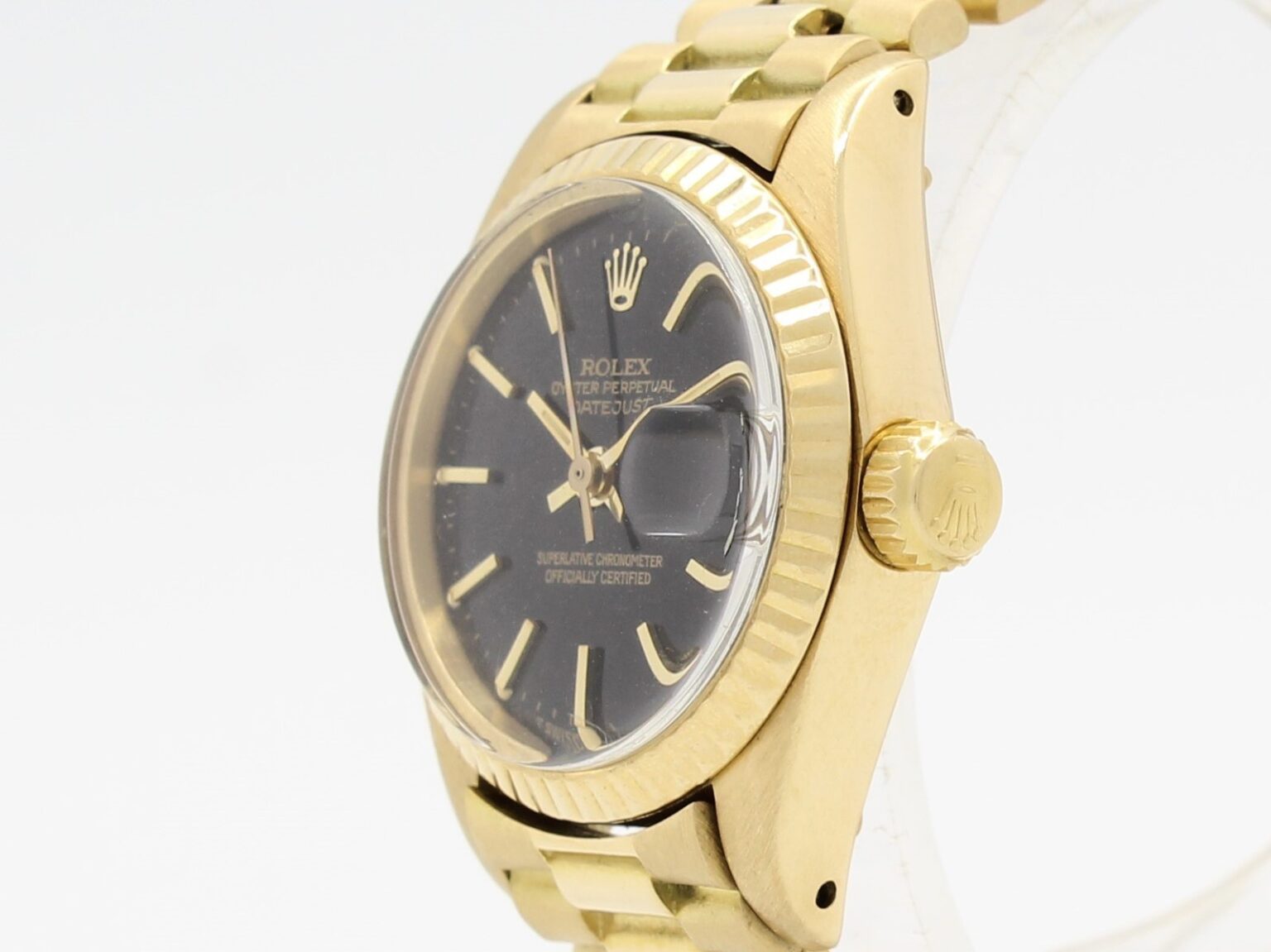 Rolex Oyster Perpetual Datejust Automatic 18K Gold Ladies Ref.6917 ...